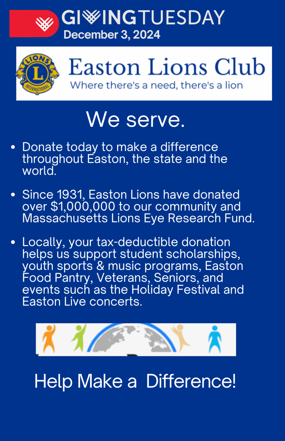 Giving Tuesday – Easton Lions Club